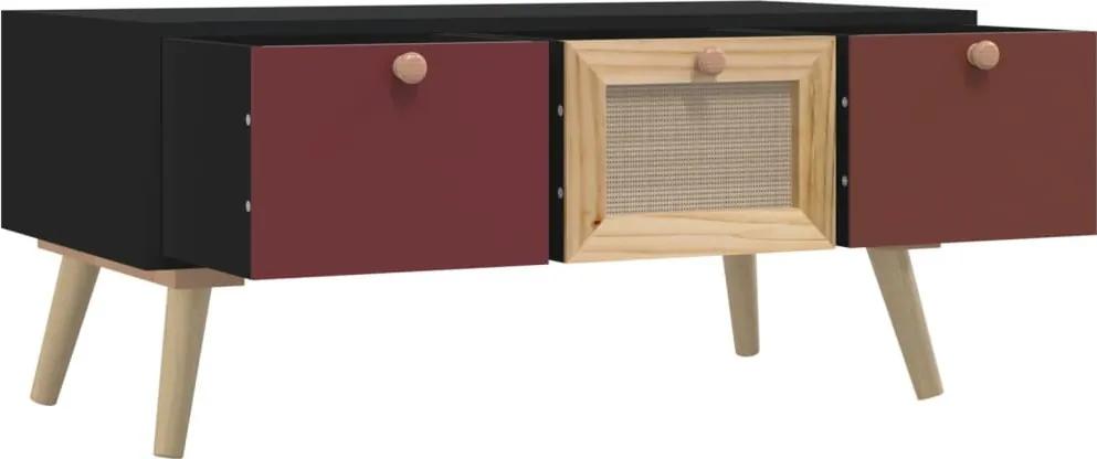 vidaXL Konferenční stolek se zásuvkami 80x40x35,5 cm kompozitní dřevo [352158] Barva: Hnědá