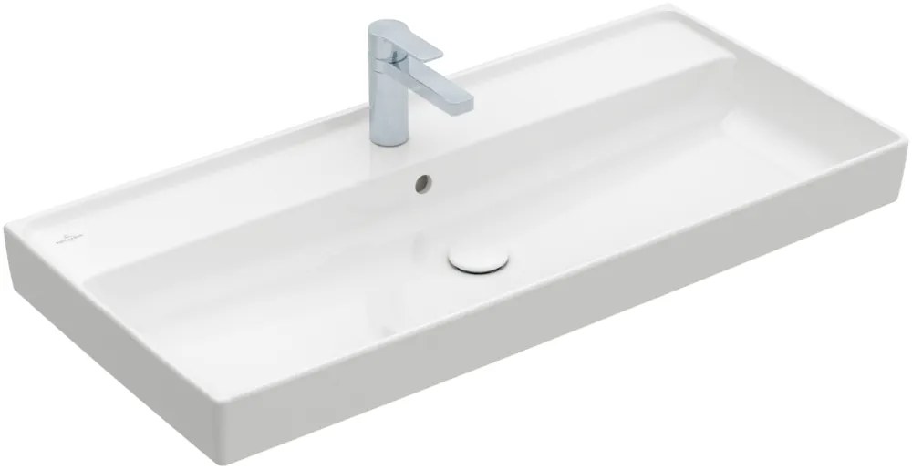 VILLEROY & BOCH Villeroy &amp; Boch COLLARO - Umyvadlo na skříňku 1000x470x160 mm, bez přepadu, bílá Alpin 4A33A201