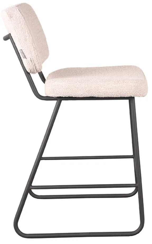 LABEL51 Barová židle NOAH bílé bouclé 94cm IH-50.148