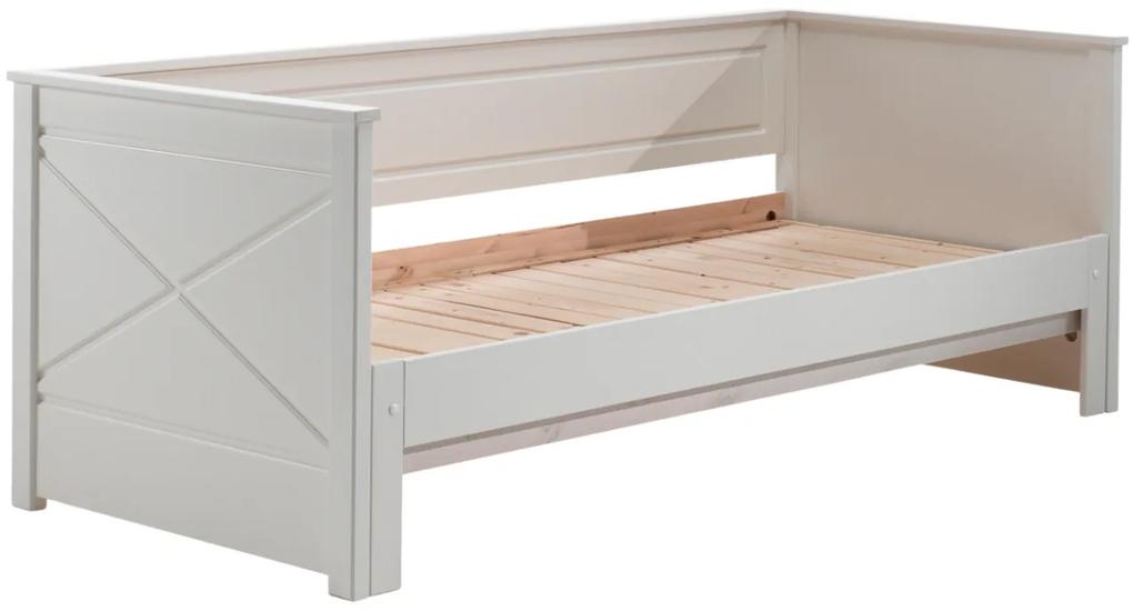 OnaDnes -20% Bílá borovicová rozkládací postel Vipack Pino Scott 90/180 x 200 cm