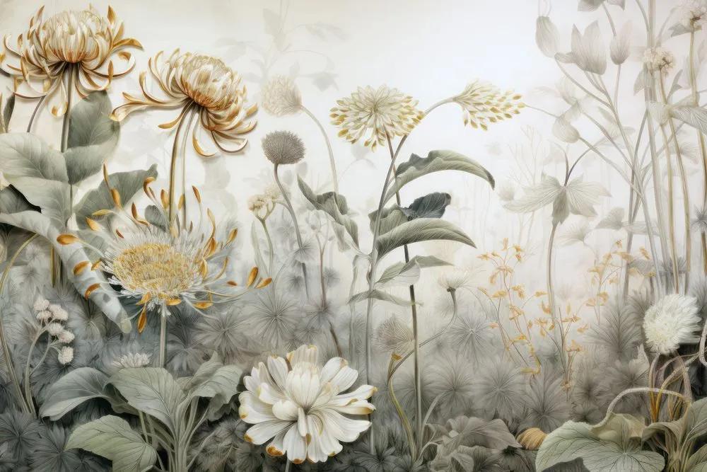 Samolepící tapeta květiny zahalené přírodou