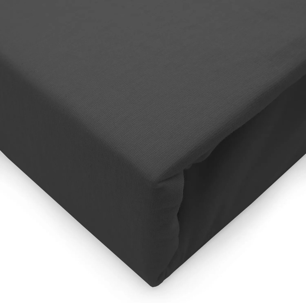 ELASTICKÉ JERSEY PROSTĚRADLO 160X200 CM, VÝŠKA 30 CM ČERNÁ