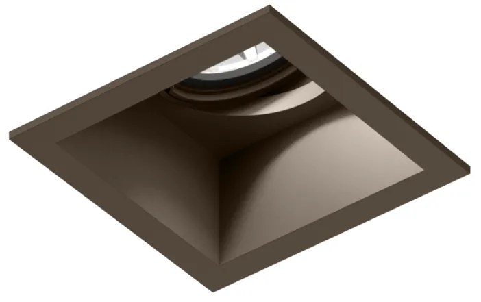 Wever & ducré čtvercové stropní zapuštěné svítidlo plano ceiling rec 1.0 led 1800-3000k q tree bronz