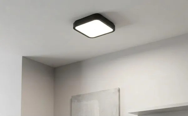 BRILAGI - LED Koupel. strop. sv. se senz. ZENNA LED/12W/230V 24x24 cm IP44 černá