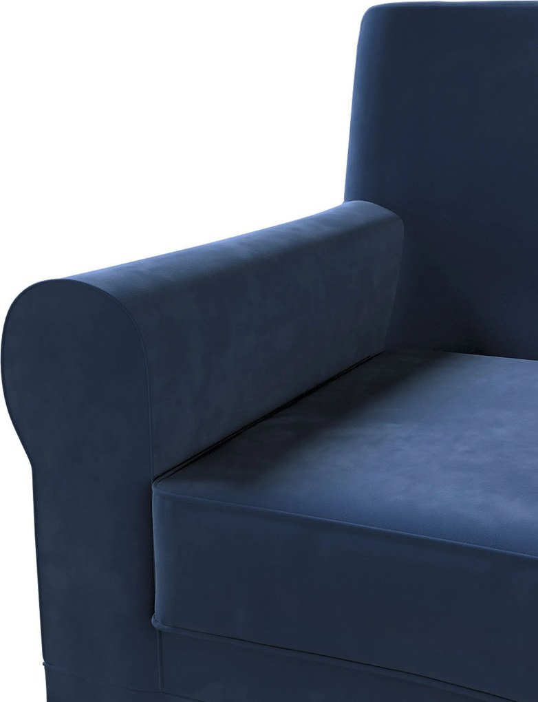Potah na křeslo IKEA Ektorp Jennylund barva tmavě modrá látka lesklé, sametová