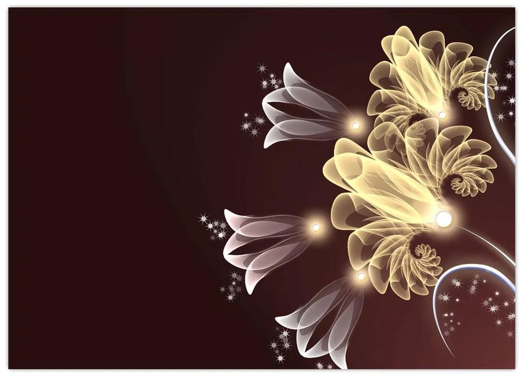 Skleněný obraz - Zářivé květiny (70x50 cm)