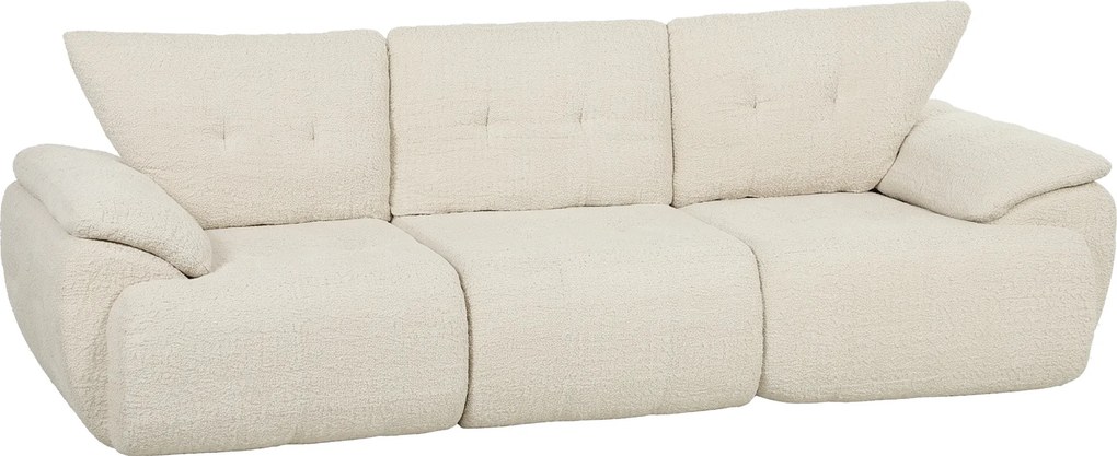HOMCOM 3-místná pohovka, 260 cm, chenilková, rámové modulární pohovka s extra širokým a hlubokým sedákem, široké područky