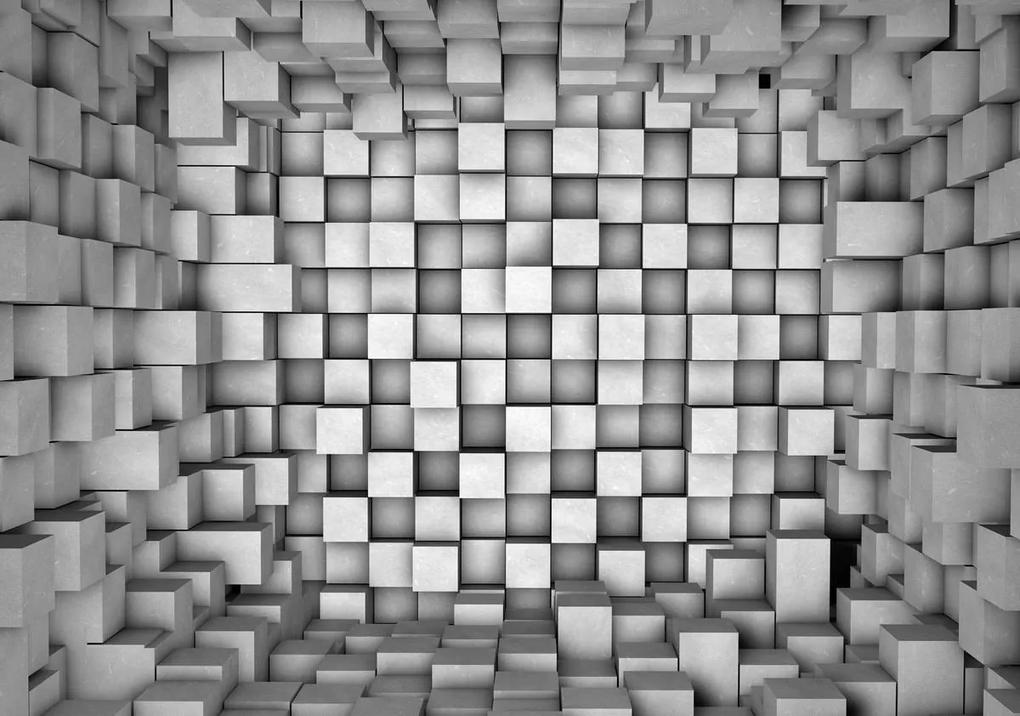 Fototapeta - Čtverce 3D (254x184 cm)