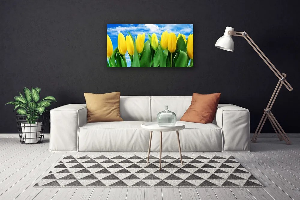 Obraz na plátně Tulipány Květiny 125x50 cm