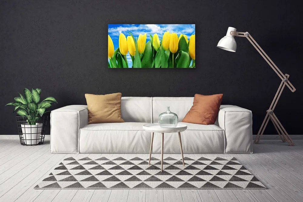 Obraz na plátně Tulipány Květiny 140x70 cm