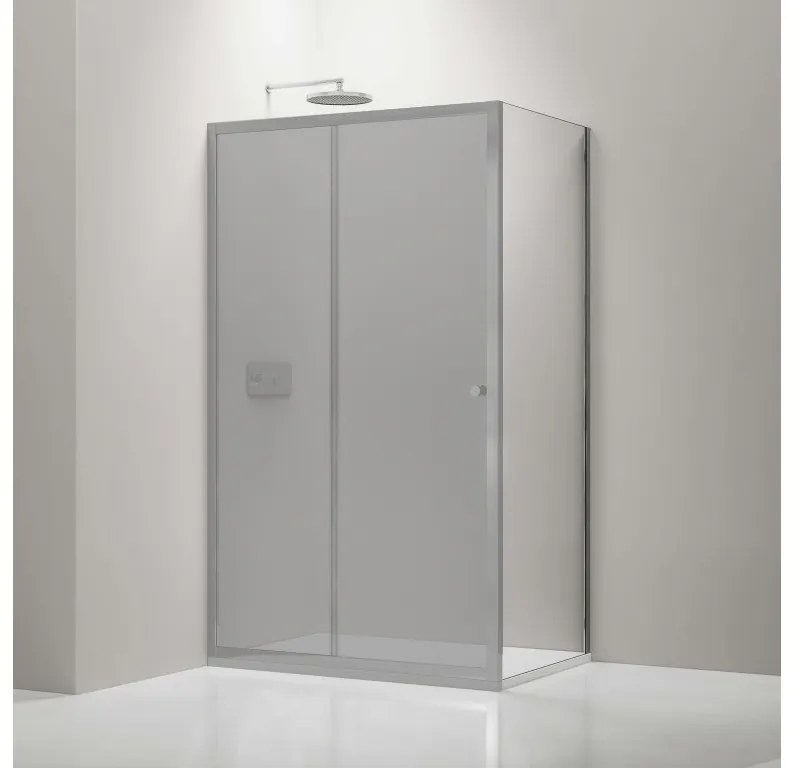 Cerano Varone, pevná sprchová stěna 100x195 cm, 6mm čiré sklo, chromový profil, CER-CER-DY505-100-195-SG