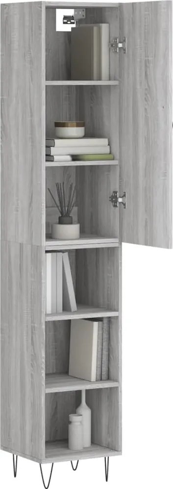 Skříň highboard šedá sonoma 34,5 x 34 x 180 cm kompozitní dřevo 3199015