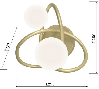 Wofi 4014-201 - LED Nástěnné svítidlo NANCY 2xG9/3,5W/230V zlatá/bílá
