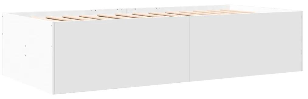 Válenda se zásuvkami bílá 100 x 200 cm kompozitní dřevo
