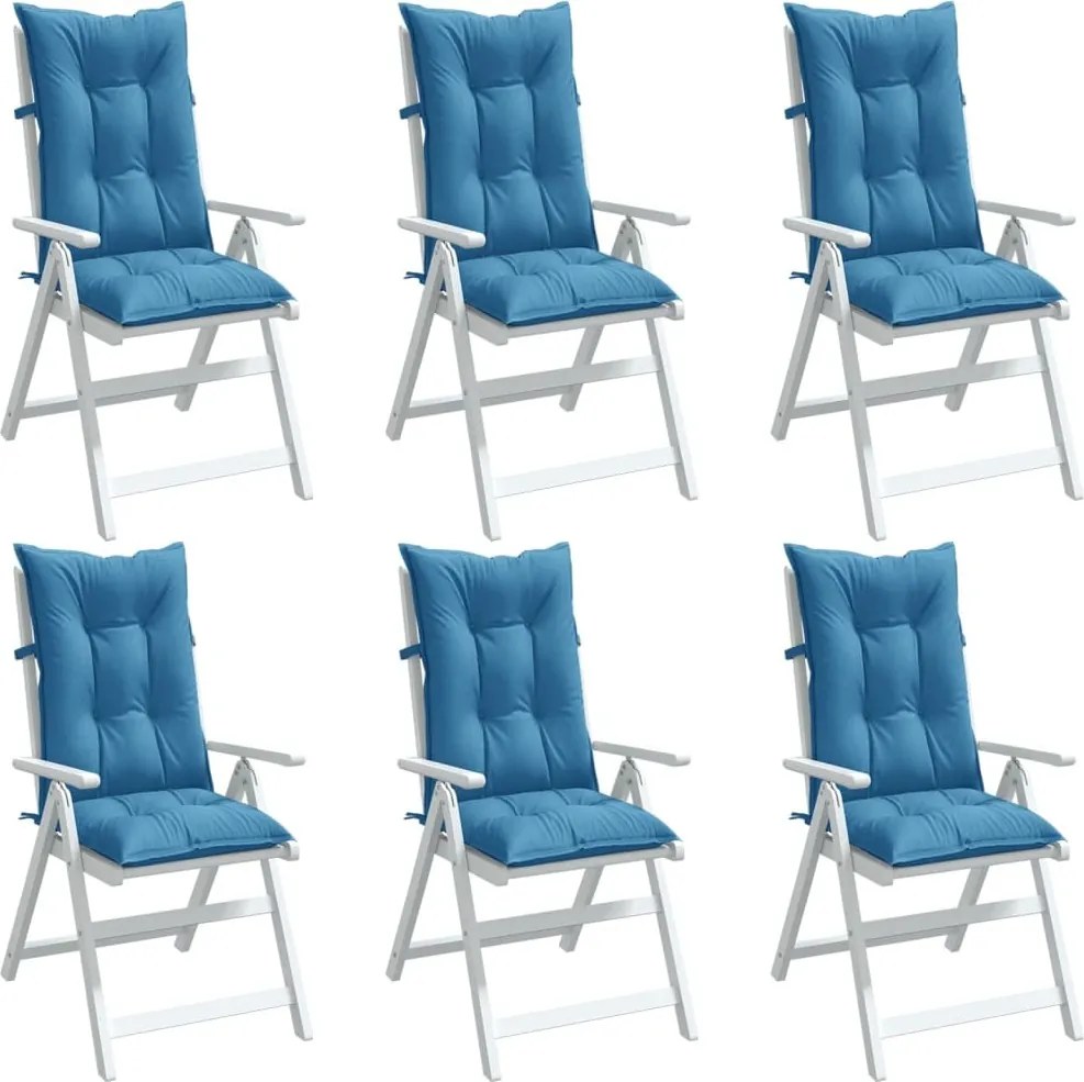 vidaXL Souprava polštářů pro vysokou židli 6 ks Polyester [4002357] Barva: melanžově modrá