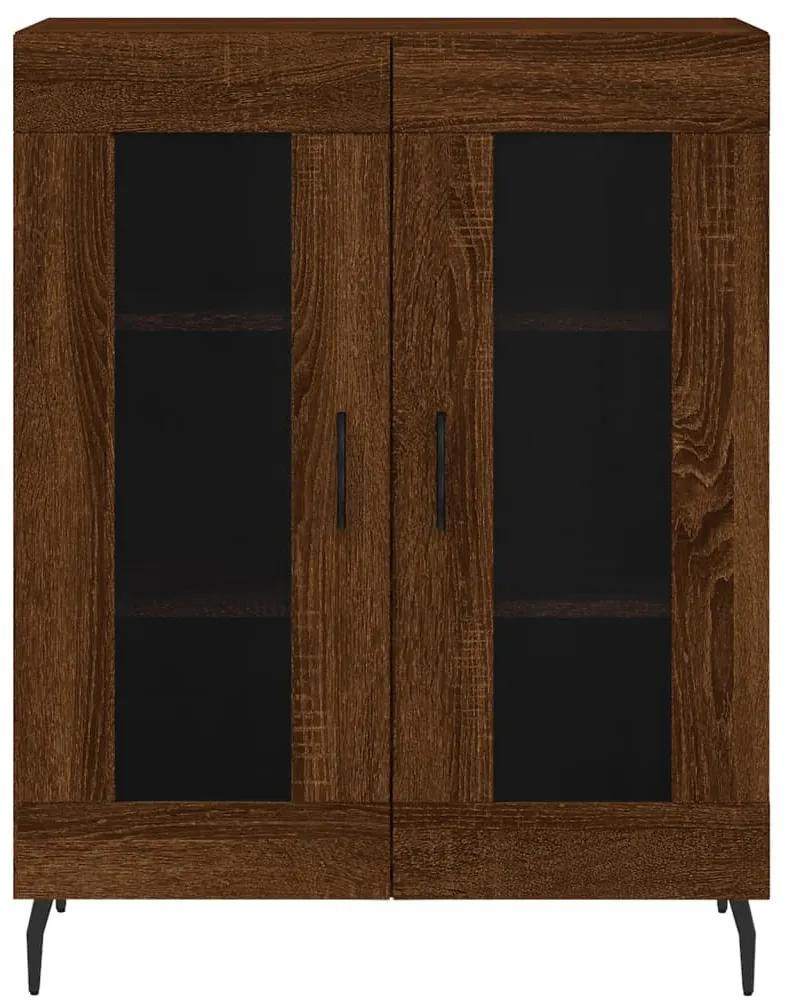 Skříň highboard hnědý dub 69,5 x 34 x 180 cm kompozitní dřevo,  3198296