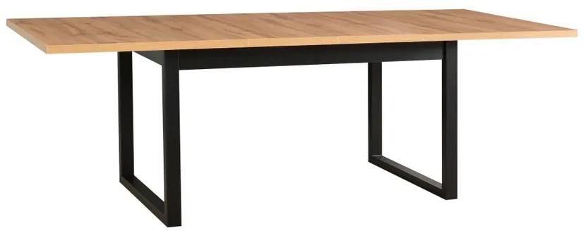 Jídelní stůl IKON 3 L + doprava zdarma deska stolu olše, nohy stolu černá