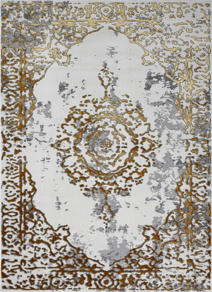 Dywany Łuszczów, Kusový koberec Allure 1961 gold/white, 80x150, žlutá, kancelář