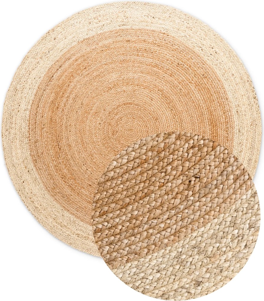 Hanse Home, Kusový koberec Looma 106226 Natur Gold/Ivory kruh, 200x200 (průměr) kruh, béžová, chodba / předsíň