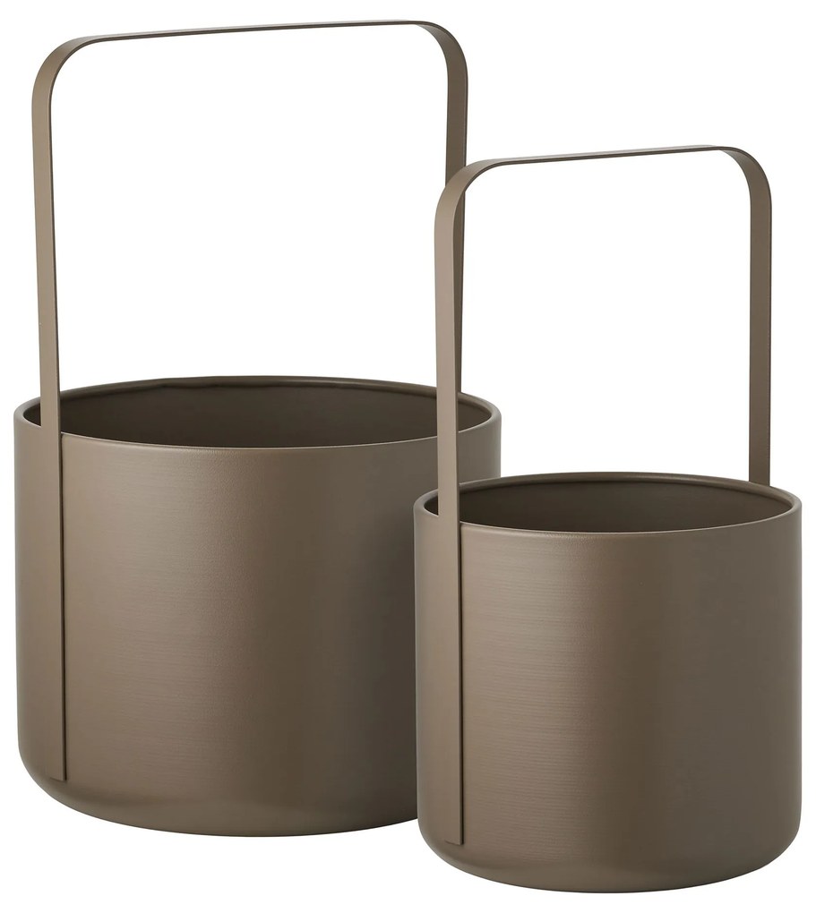 House Nordic Set dvou květináčů FLOWERPOT hnědý