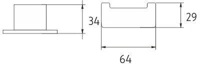 Nimco Háček dvojitý KIBO černá -