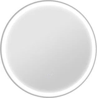 kleankin koupelnové zrcadlo, zrcadlo do koupelny, nástěnné zrcadlo, funkce proti zamlžení, LED světlo, Ø80 x 3,3 cm, bílá + stříbrná