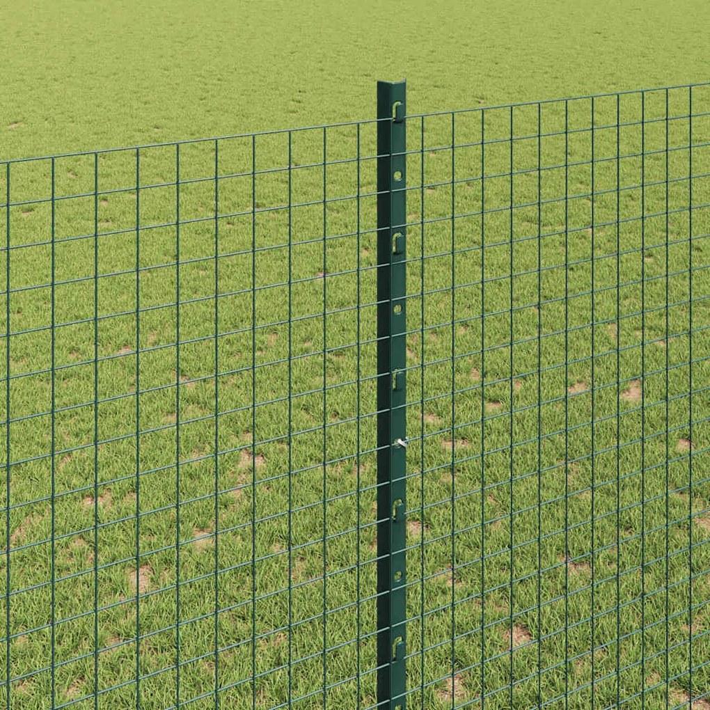 Svařovaná drátěná plotovina s tyčkami 25 x 1,5 m Zelená 3336494