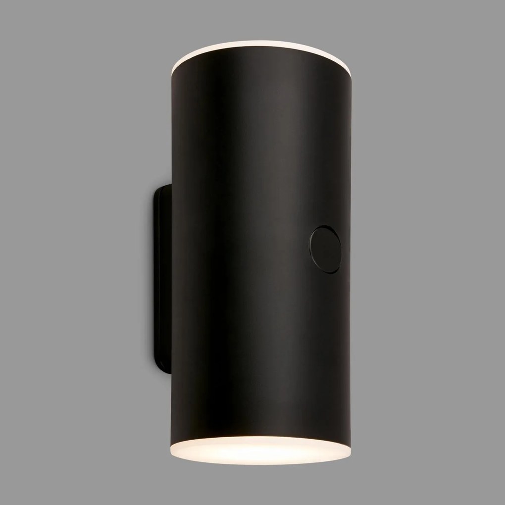 BRI 3786015 Lima LED venkovní nástěnné svítidlo, nabíjecí, 3 krokový dotykový stmívač, časovač, černé - BRILONER