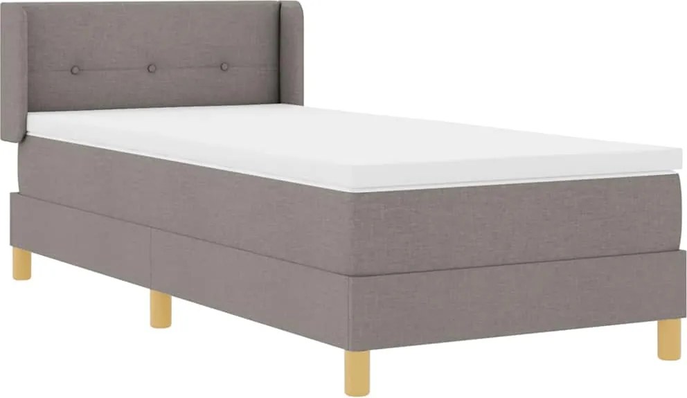 Postel s boxspringem s čelo Taupe 200 x 80 cm textil 3341262