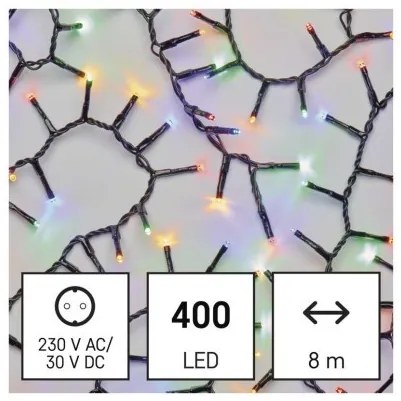 LED vánoční řetěz Hedge s časovačem 8 m barevný