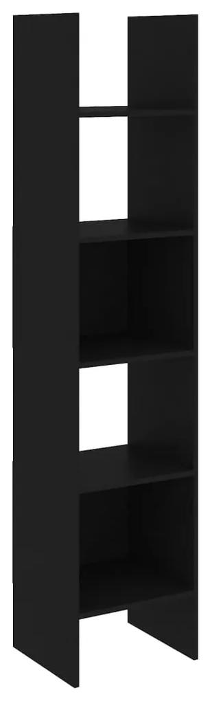 vidaXL Knihovna černá 40 x 35 x 180 cm dřevotříska