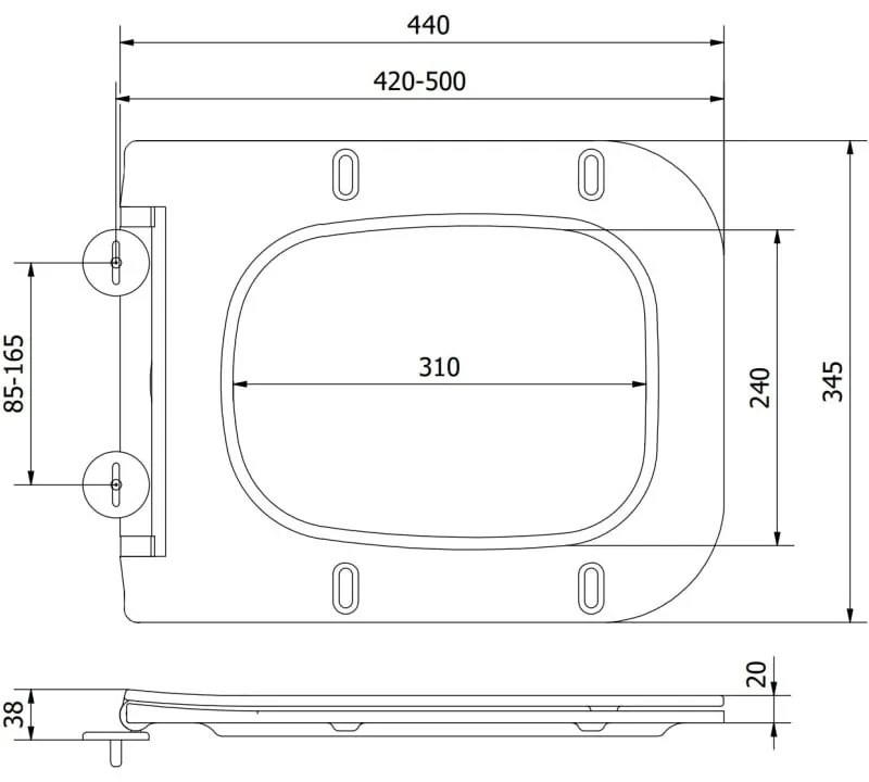 Mexen Madox, SLIM WC deska s měkkým zavíráním, duroplast, tmavě šedá matná, 39154061