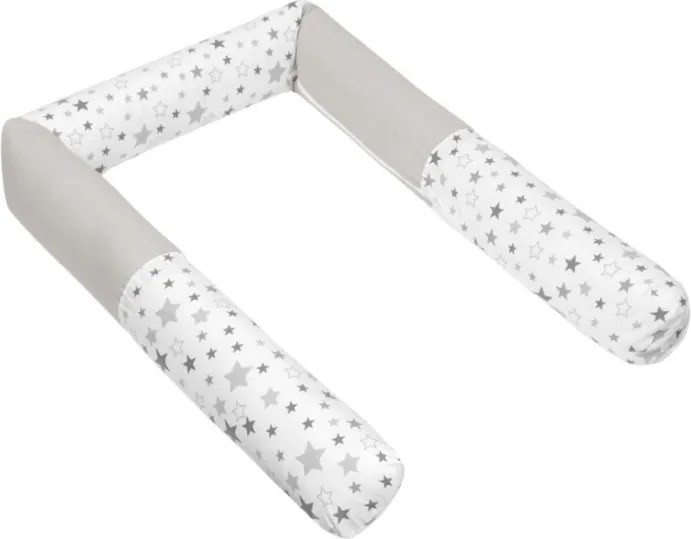 Bellatex Mantinel do postele VÁLEC průměr 16x280 cm Hvězda šedá, bílá