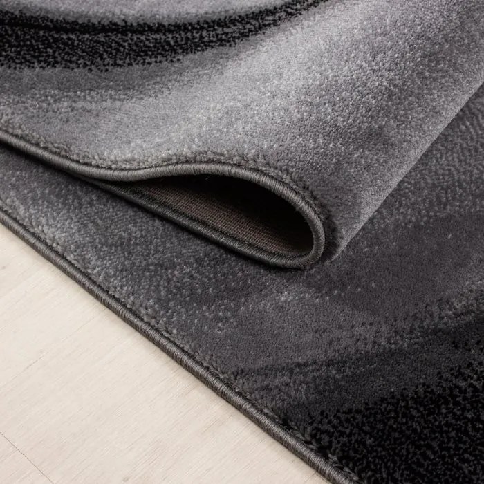 Ayyildiz, Kusový koberec Miami 6630 black, 80x150, šedá, kancelář