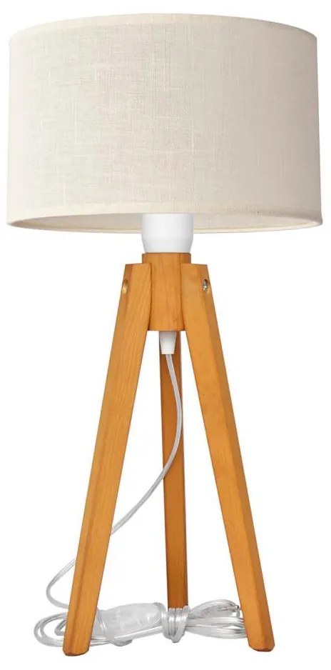 Stolní lampa ALBA 1xE27/15W/230V krémová/dub