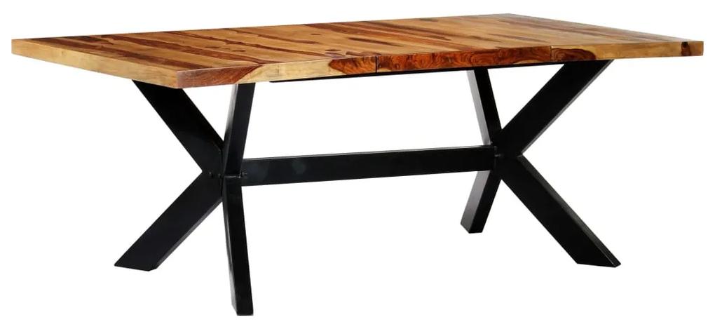 247430 vidaXL Jídelní stůl 200 x 100 x 75 cm masivní sheeshamové dřevo