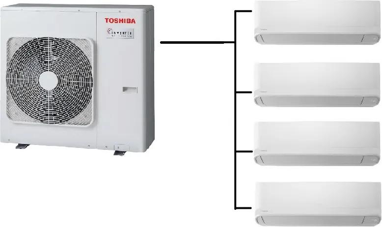 Klimatizace Toshiba Seiya 1+4 (3,3kW + 3,3kW + 3,3kW + 3,3kW) Multi-split  R32 včetně montáže | BIANO