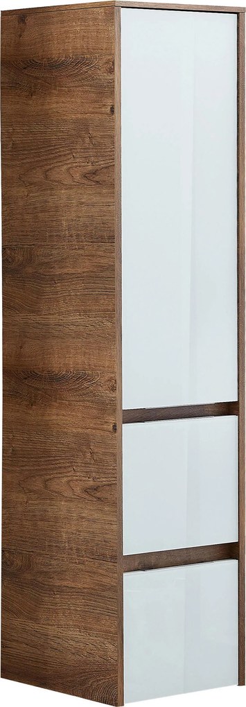 XXXLutz MIDI SKŘÍŇKA, tmavě hnědá, 33/123,7/33 cm Sadena - Úzké skříňky do koupelny - 001864015602