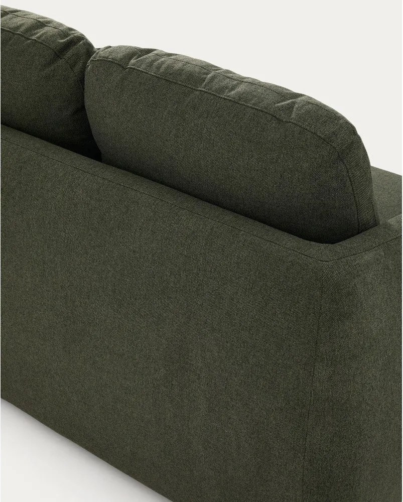 Tmavě zelená žinylková rozkládací pohovka 218 cm Laira – Kave Home