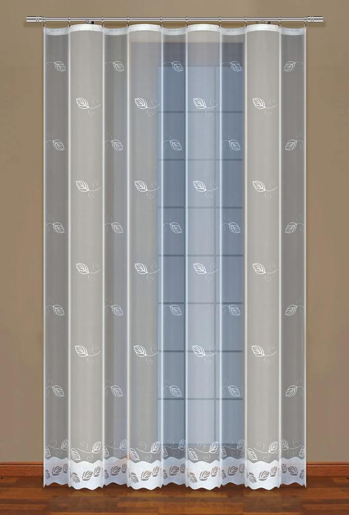 Dekorační žakárová záclona s řasící páskou HELLEN 250 bílá 300x250 cm MyBestHome
