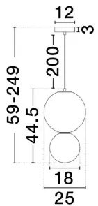 Designový lustr Noesis 25 Kávová