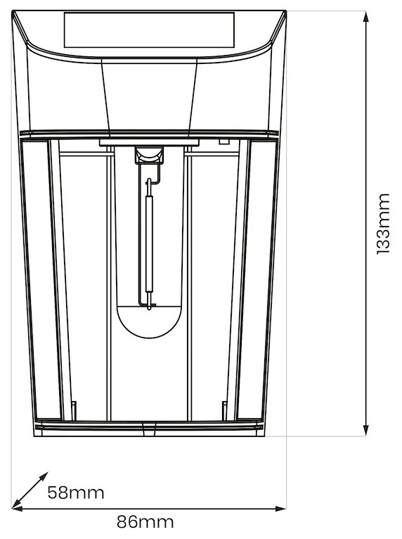 Exteriérové ​​solární nástěnné svítidlo Eno, 1x transparentní/černé plastové stínidlo