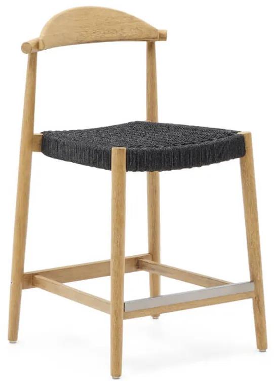 Barová židle glynis 62 cm přírodní/černá MUZZA
