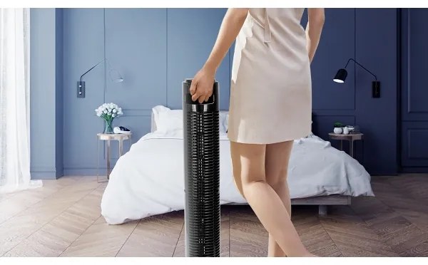 Aigostar - Sloupový ventilátor 45W/230V černá