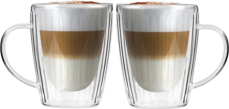 Skleněné hrnky v sadě 2 ks na cappuccino 250 ml Livio Duo – Vialli Design