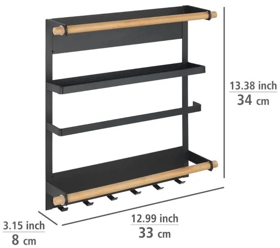 WENKO 54114100 - Organizér MAGNA 33x34 cm černá/hnědá