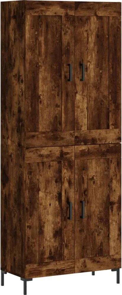 Skříň highboard kouřový dub 69,5 x 34 x 180 cm kompozitní dřevo 3199686