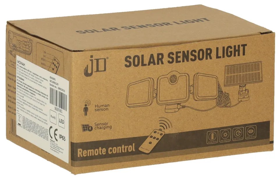 Creative Corner LED solární lampa 3v1 se soumrakovým senzorem pohybu