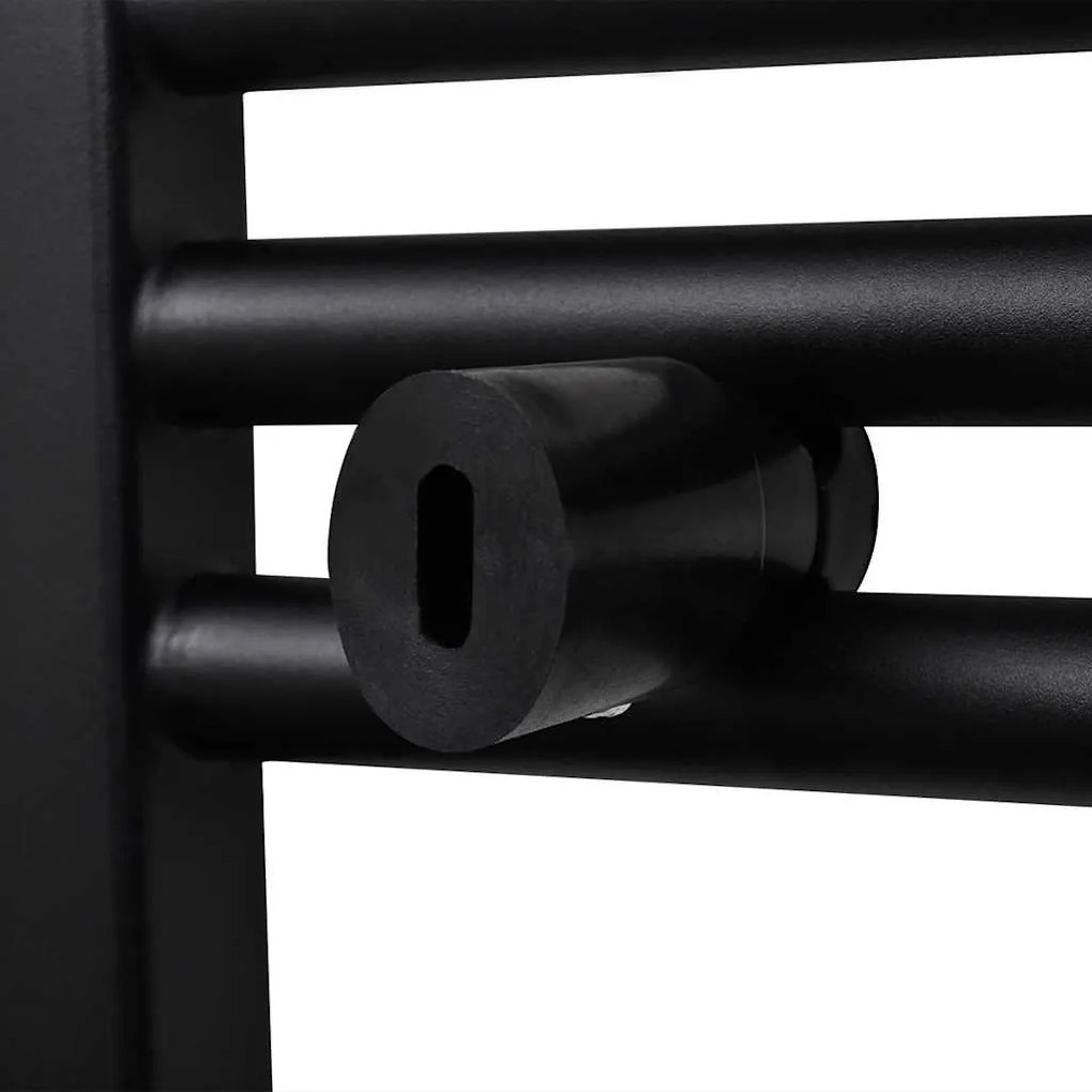 Černý žebříkový radiátor obloukový ústřední topení 500 x 1 160 mm 141915