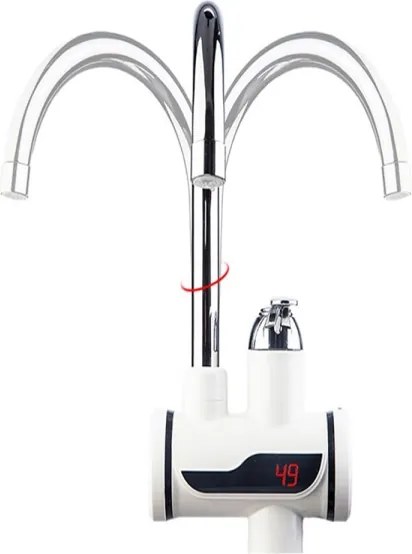 Průtokový ohřívač vody 3000 W s LCD displejem PW15419